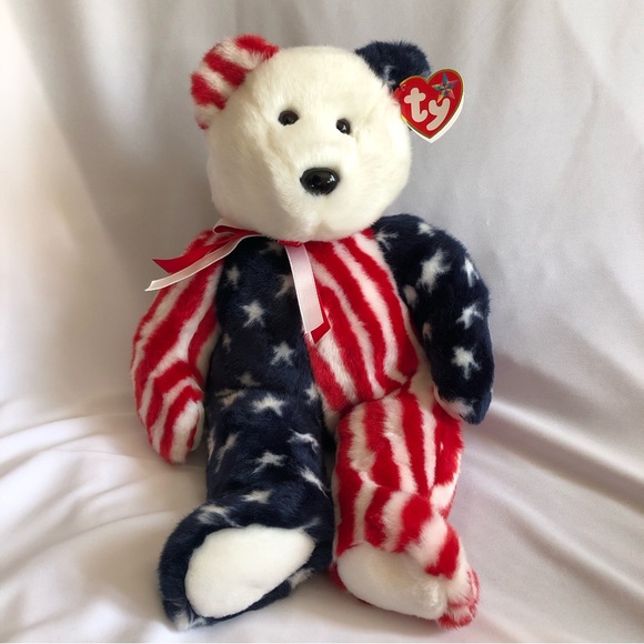 Ty | Toys | 999 Ty Beanie Buddy Spangle Patriotic Stars Stripes Bear ...